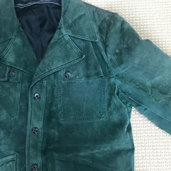 Jackets & Coats | Mens 10 Green Suede Overcoat | Poshmark